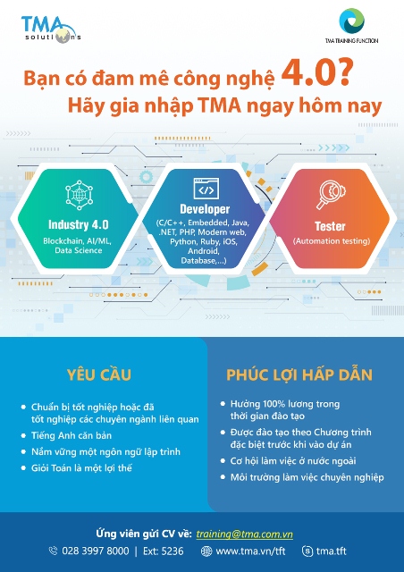 TMA Solutions tuyển dụng - KHOA CÔNG NGHỆ THÔNG TIN